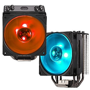 Cooler Master Hyper 212 RGB CPU Air Cooler with SF120R PWM Fan, Gun-Metal Nickel Fins, 4 Copper Heat Pipes - For AMD Ryzen & Intel LGA1700/1200/1151