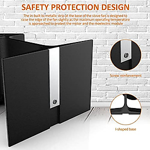 LESHP Heat Powered Fan 5 Blades Wood Stove Fan Fireplace Fan,Heat Powered Stove Fan for Wood Burning Stove/Log Burner/Fireplace/Buddy Heater/Wood Stove Accessories