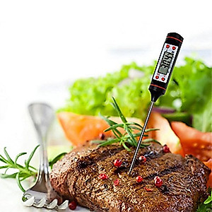 Generic TP101 Convenient Digital Food Thermometer with LCD Display (Black)