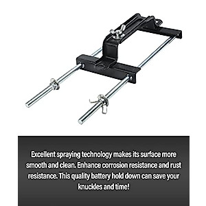 ESEWALAS Adjustable Battery Hold Down,Battery Tie Down Kit,Universal Battery Crossbar with J Bolt Battery Hold Down Bracket,Stainless Steel J Bolt Sets Car Battery Holder,Battery Tie Down Holder