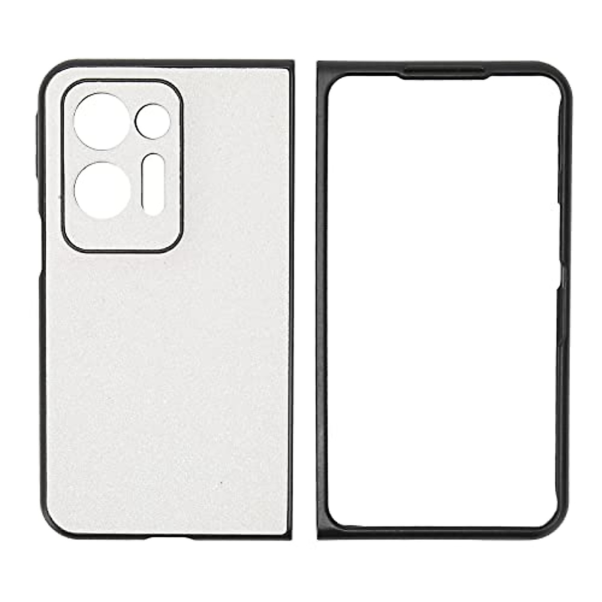 for Oppo Find N2 Shiny Phone Case, Ultra Thin and Slim Shockproof Protection Case, Anti Drop Foldable Phone Protective Cover for Oppo Find N2 (White)