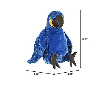 Wild Republic Hyacinth Macaw Plush, Stuffed Animal, Plush Toy, Gifts for Kids, Cuddlekins 12 Inches, Blue