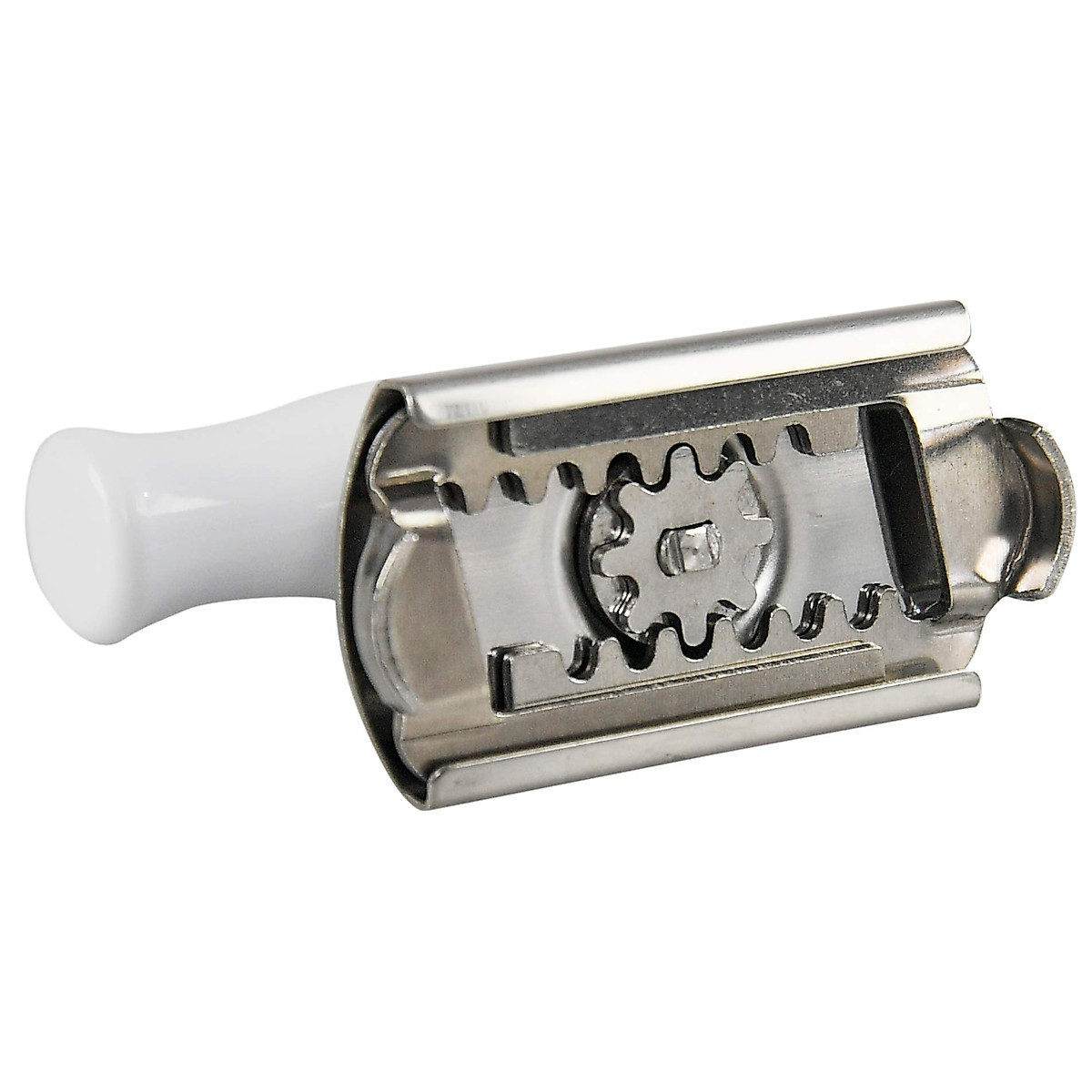 HOME-X Twist-Top Jar Opener, Easy Grip Opener, Great for Weak or Arthritic Hands, Strong Gripping Jar Opener, 3 ½” L x 1 ½” W x 2 ¾” H, White