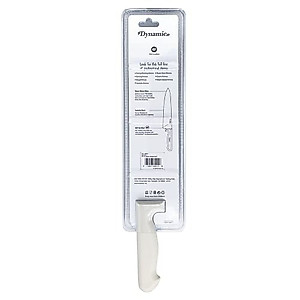 Dynamic Pro-Grip, Santoprene, Softgrip, 9" Bread, Offset Knife, White, large