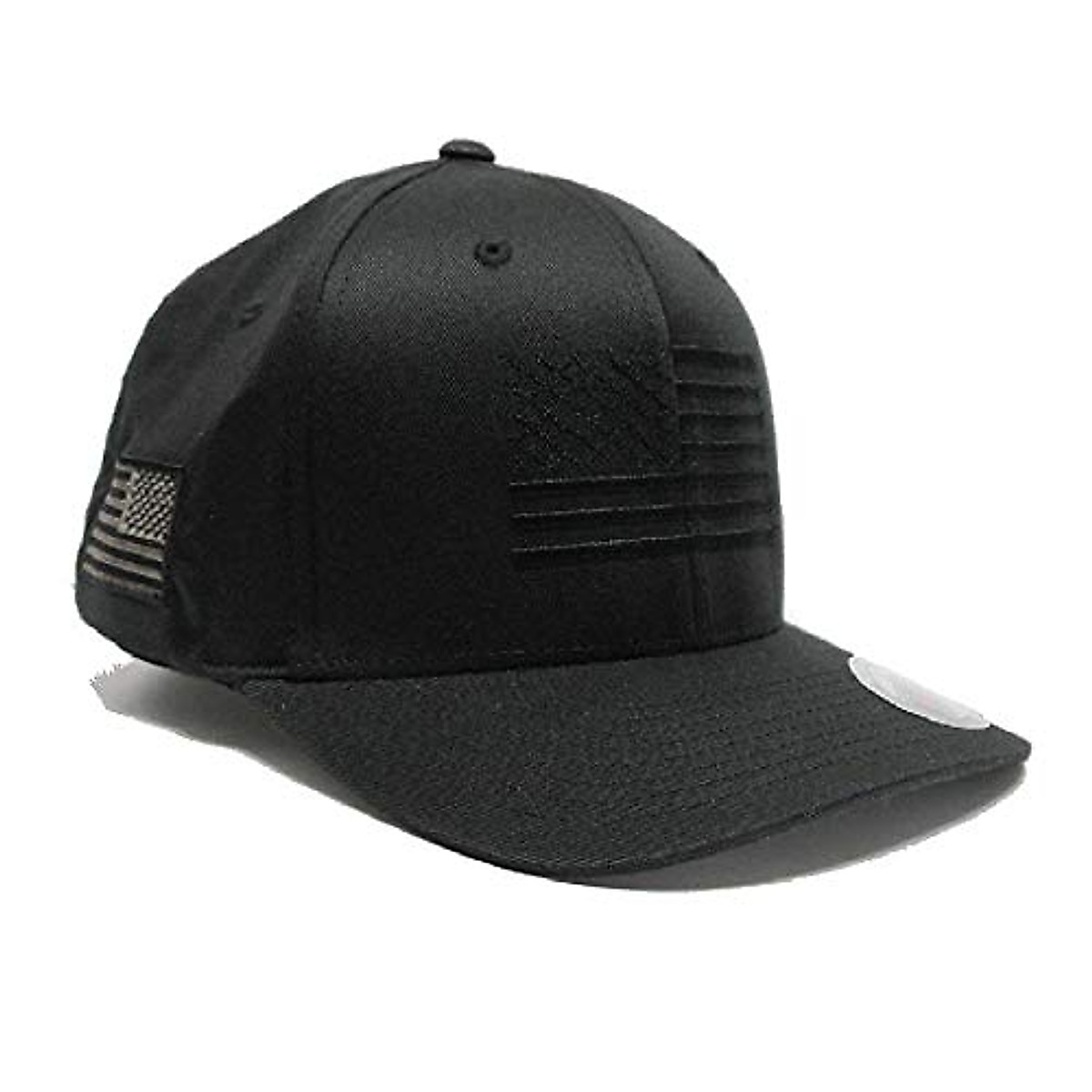 Ultimate American Flag Hat Tactical Operator The Blackout Flexfit (Black, XL/2XL)