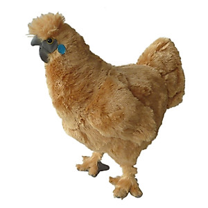 Adore 12" Standing Fluffy The Silkie Chicken Stuffed Animal Plush Toy