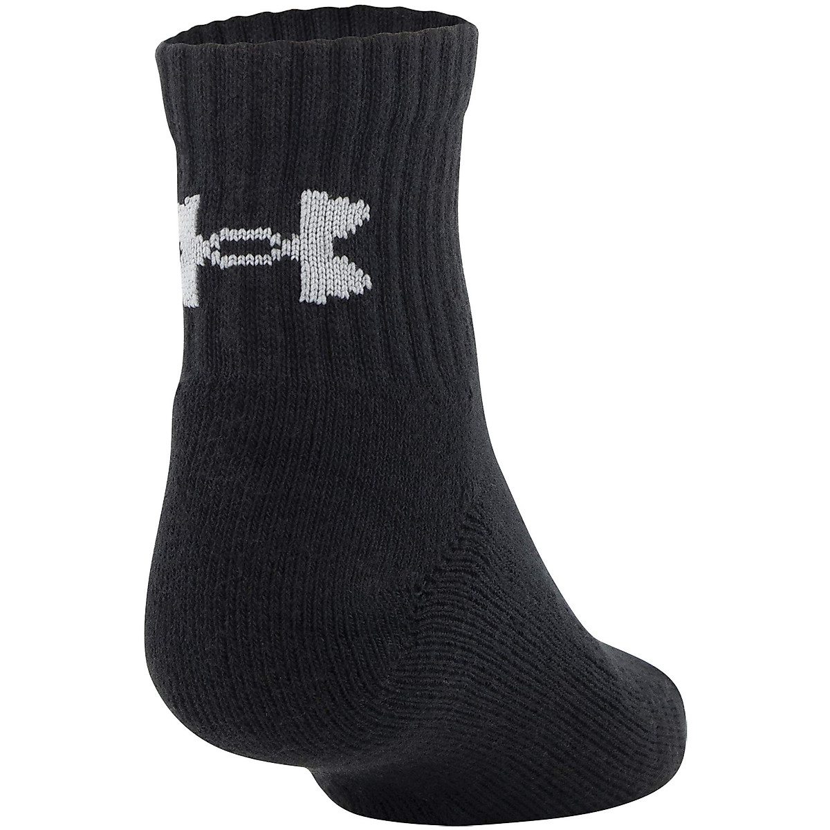 Under Armour Youth Training Cotton Quarter Socks, Multipairs , Black (6-Pairs) , Small