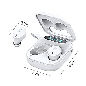 Wireless Dual Ear Bluetooth Headset Motion Waterproof Intelligent Noise Reduction Fingerprint Control Built-in Voice Assistant Portable Sports Waterproof Earphone for Work