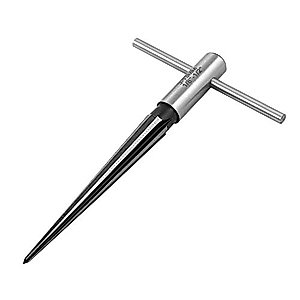 QWORK 1/8" - 1/2" Tapered Straight Flute Handle Reamer T Handle Tapered Reamer Tool for Wood Plastic