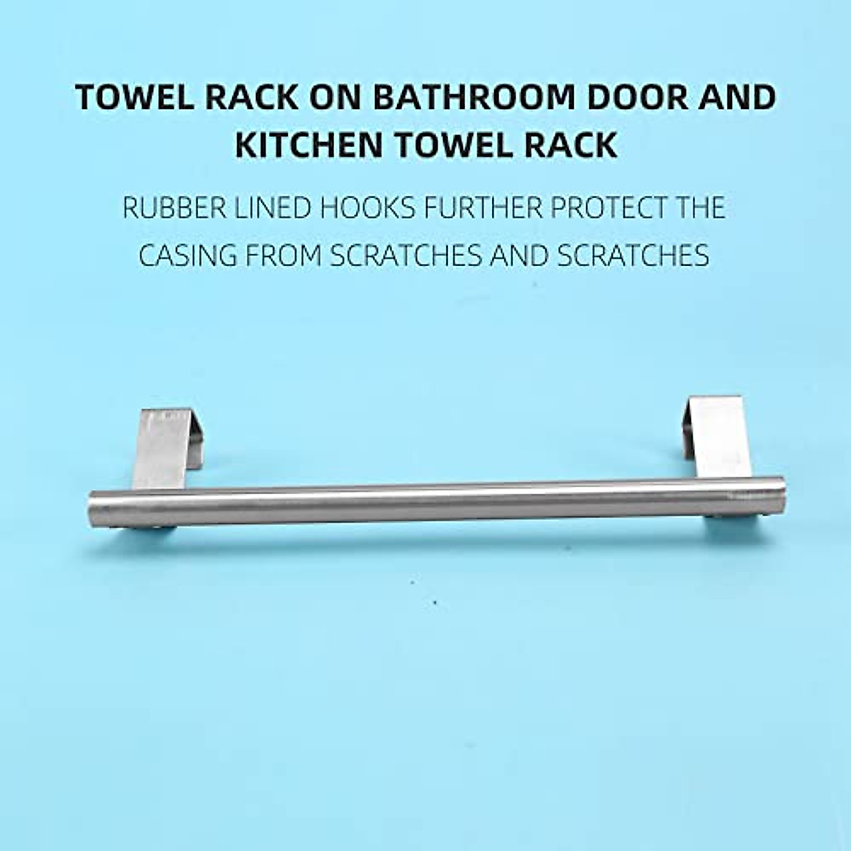 Spacesea Towel Rack for Cabinet, Strong Steel Kitchen Over Cabinet Towel Bar Rack - 2 Pack
