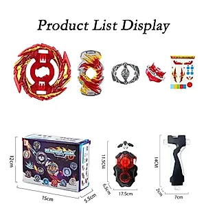 Hozuumo Bey Battling Top Burst Gyro Toy Set, with Gyro Launchers and Handle Combat Battling Game, Gift for Kids Children, B-155