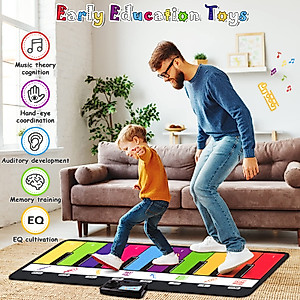 Piano Mat, TWFRIC Toddler Piano Mat with 38 Music Sounds Floor Piano Music Keyboard Baby Musical Developmental Toys Learning Educational Toys for 1 2 3 4 5 Year Old Girls Boys Birthday