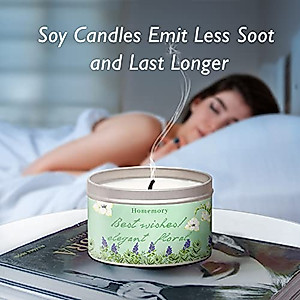 Sage & Freesia Scented Candles for Women, Aromatherapy Candles for Relaxation, Highly Scented Candles for Home, Natural Soy Candles with Essential Oils, Sage Candles for Cleansing House, 6oz