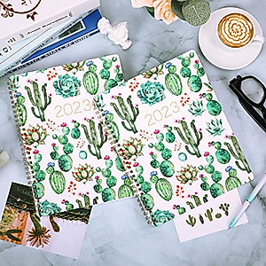 2023 Planner - Planner 2023, 2023 Planner Weekly and Monthly with Printed Tabs, Jan. 2023-Dec. 2023, 8'' × 10'', Monthly Printed Tabs, Twin-Wire Binding, Perfect for Home Office Using