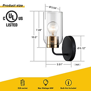 Hamilyeah 3 Light Pendant Light Fixture Over Kitchen Island, Black and Gold Pendant Lighting for Living Room, Industrial Farmhouse Hanging Lamp Set of 3 with Champagne Glass Shade