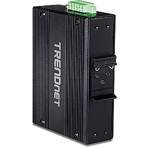 TRENDnet 8-Port Hardened Industrial Unmanaged Gigabit 10/100/1000Mbps DIN-Rail Switch w/ 8 x Gigabit PoE+ Ports, TI-PG80B, 24 – 56V DC Power inputs with Overload Protection, Lifetime Protection