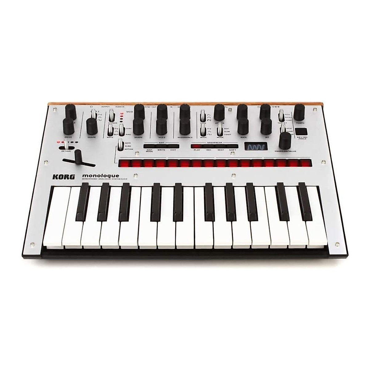 Korg Monologue Monophonic Analog Synthesizer with Presets-Silver (MONOLOGUESV)