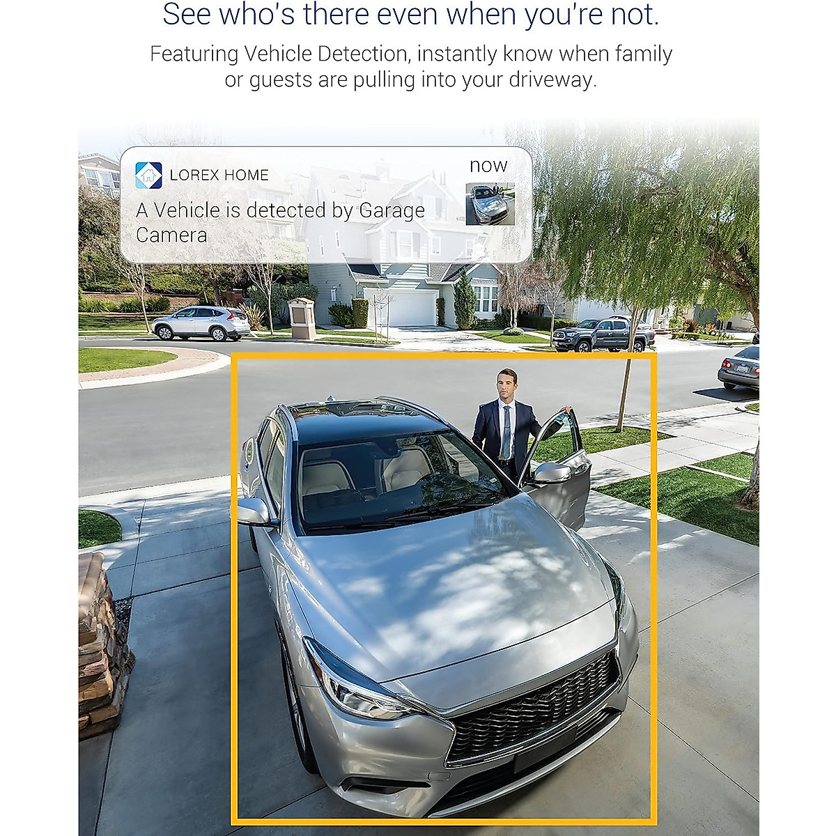 Lorex 2K Indoor/Outdoor Spotlight Camera with Color Night Vision, 2-Way Talk, Person Detection, White (White)