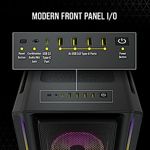 CORSAIR iCUE 5000T RGB Mid-Tower ATX PC Case-208 Individually Addressable RGB LEDs-Fits Multiple 360mm Radiators-Easy Cable Management-3 Included CORSAIR LL120 RGB Fans