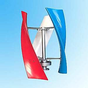 Helix Maglev Axis Wind Turbine Generator, Vertical Windmill Power Dynamo Kit with Charge Controller (DC 24V - 500W - 3 Spiral Blades)
