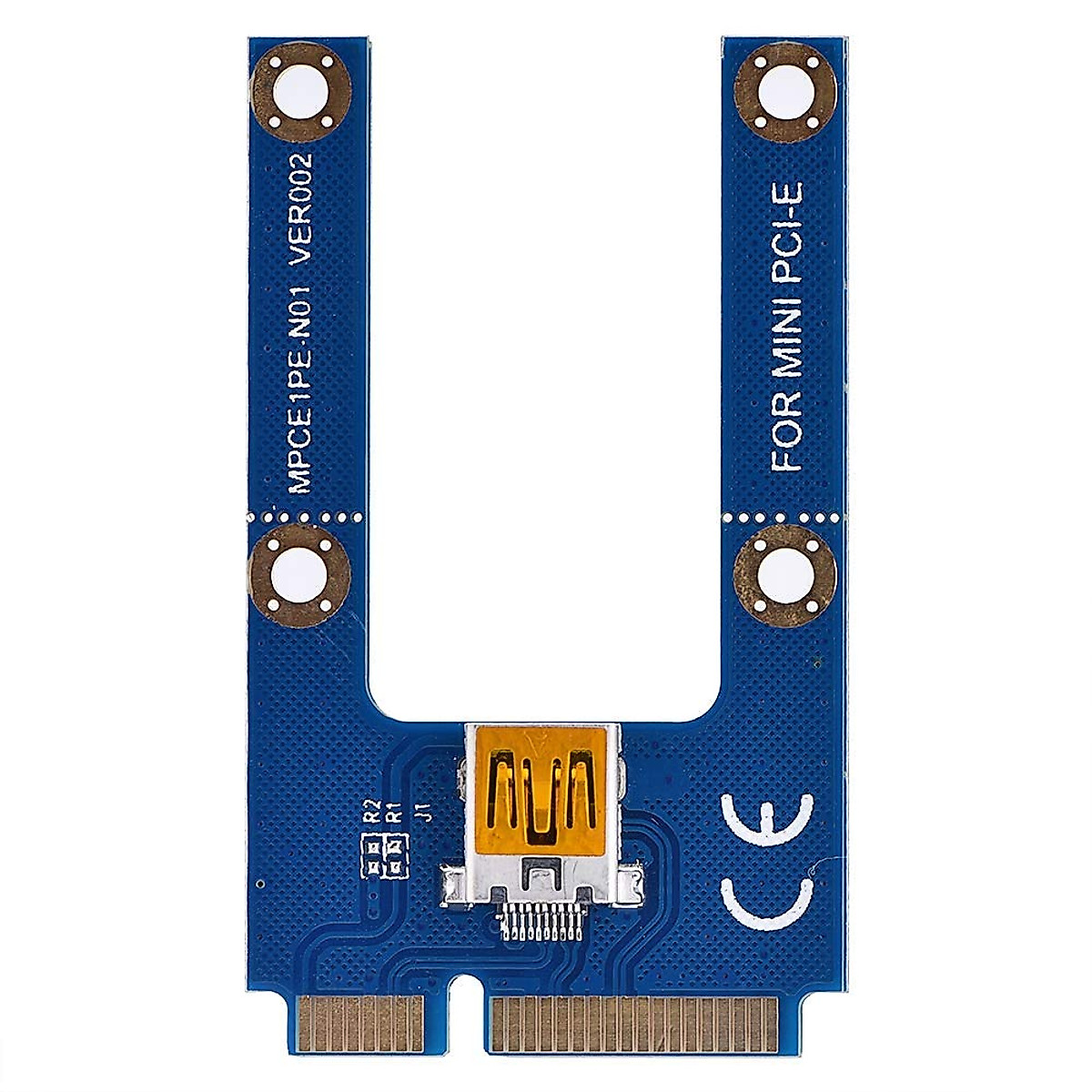 Mini PCI E to PCI Express16x Extender Riser Adapter, SATA Power Cord Converter for Video Card Mining Adopt 4 Solid-State Capacitors, 6pin Interface on The Graphics Card etc.