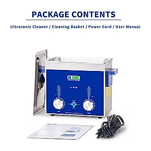 DK SONIC Ultrasonic Cleaner - Ultrasonic Jewelry Cleaner,Sonic Cleaner,Ultrasound Lab,Dental Tool,Carburetor,Gun,Parts,Denture Cleaning Machine with Encoded Timer and Heater(0.79Gal-3L)