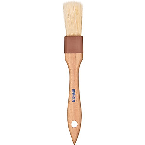 SPARTA 4037200 Boarhair Pastry Brush, Basting Brush With Angled Brushhead, 1 Inches, Brown