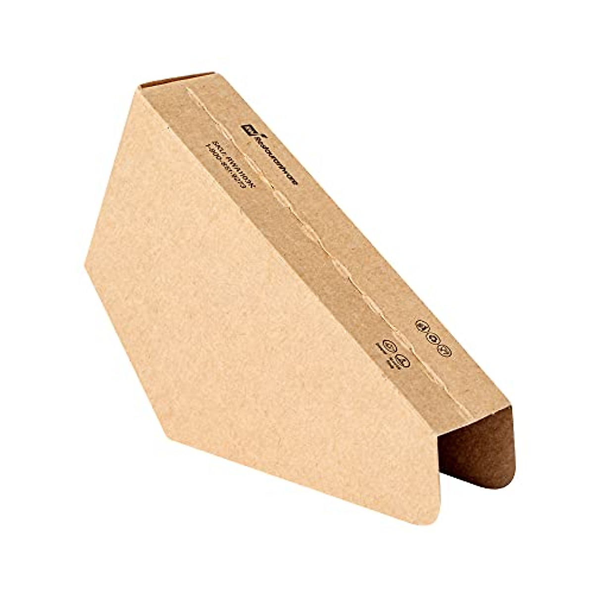 Restaurantware Bio Tek Kraft Paper Small Taco Holder - Greaseproof - 4" x 1 1/4" x 2 1/4" - 200 count box