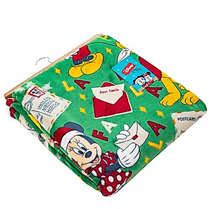Northwest Mickey Mouse Silk Touch Throw Blanket, 50" x 70", Dear Santa