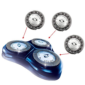 TYZEST Hq56 3 Pcs Replacement Shaver Head for Philips Norelco Hq55 Hq4+ Hq3
