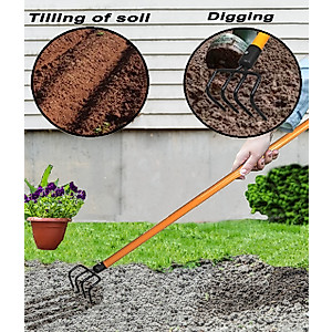 Ashman Garden Cultivator (6 Pack)– Sturdy Hand Tiller/Cultivator – Heavy Duty Blade for Digging, Loosening Soil and Weeding – Rubber Grip Handle for a Strong Hold – Rust Resistant.