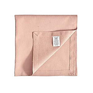 Pink Cloth Napkins Dinner Washable Set of 12 in Cotton Linen Fabric Blush, Premium Quality Soft Durable, Mitered Corners for Everyday Use Hotel Restaurant Good Absorbency Reusable Napkin Dusty Pink