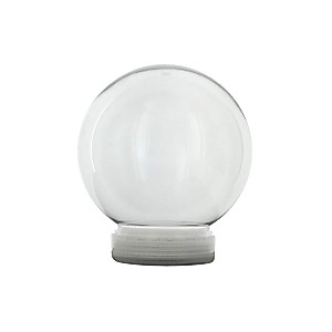 Bulk Case Pack of 24 - Clear Plastic Water Globe Snow Globes with Screw Off Cap, 4 Inch Diameter, Great for DIY Snow Globes