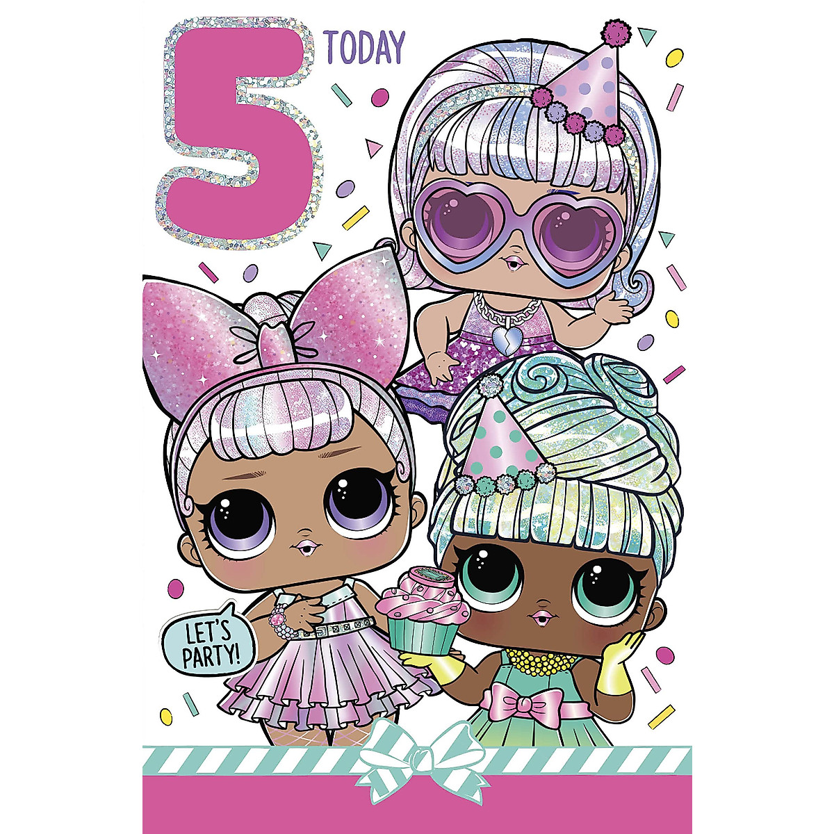 Danilo Promotions LTD Age 5 LOL Surprise Card, Happy 5th Birthday Card