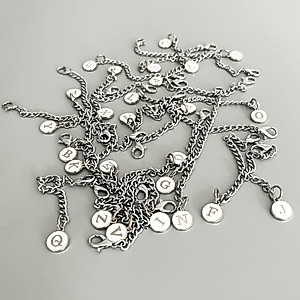 Tovly 2PCS Stanley Cup Accessories Letter Charms Name ID Initial Letter Handle Personalized Charm For Stanley Tumbler (A)