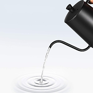 MERMOO YILAN Gooseneck Coffee Kettle 21oz Pour Over Drip Pot 600ml Long Narrow Spout Stainless Steel Water Dripper Kettle for Tea & Coffee(Silver)