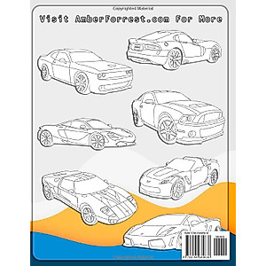 How to Draw Super Cars With Step By Step Illustrations: Master the Art of Drawing 3D Super Cars like Bugatti, Lamborghini, McLaren, Dodge, Ford & Chevrolet (Draw With Amber)