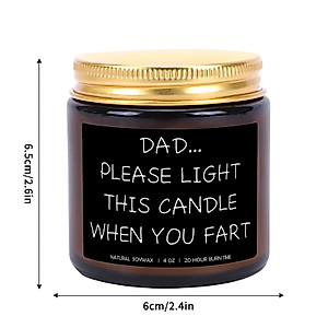 Funny Gifts Candles for Dad, Father's Day Gift Candle Birthday Present for Daddy Step Dad Father in Law Sandalwood Scented (4 oz)