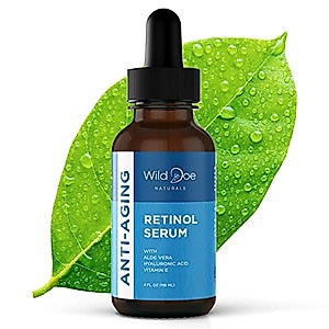 Retinol Serum for Face -Anti Aging Serum & Dark Spot Corrector w/ Hyaluronic Acid, Pure Aloe Vera Gel, Vitamin E Oil For Scars Treatment: Target Lines/Wrinkles, Boost Collagen, Aid Acne Treatment -4oz