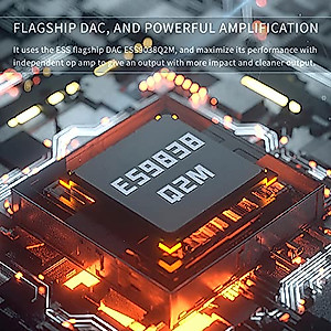 MUSEHIFI M3 Curved Designed DAC with ES9038Q2M DSD256 Chip, Headphone Amplifier Equipped with 3.5+4.4 Dual Output