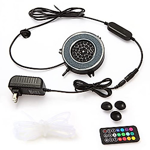 ABESTFISH Aquarium Air Bubble LED Light, 36 LEDs Fish Tank Aquarium Lights Air Stone Disk Kit Fish Tank Air Bubbler Decoration 13 Color Changing IP68 Waterproof with Remote Controller