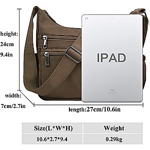 VOLGANIK ROCK Crossbody Bags for Women RFID Lightweight Travel Shoulder Bag Waterproof Nylon purses and handbags Pocketbook