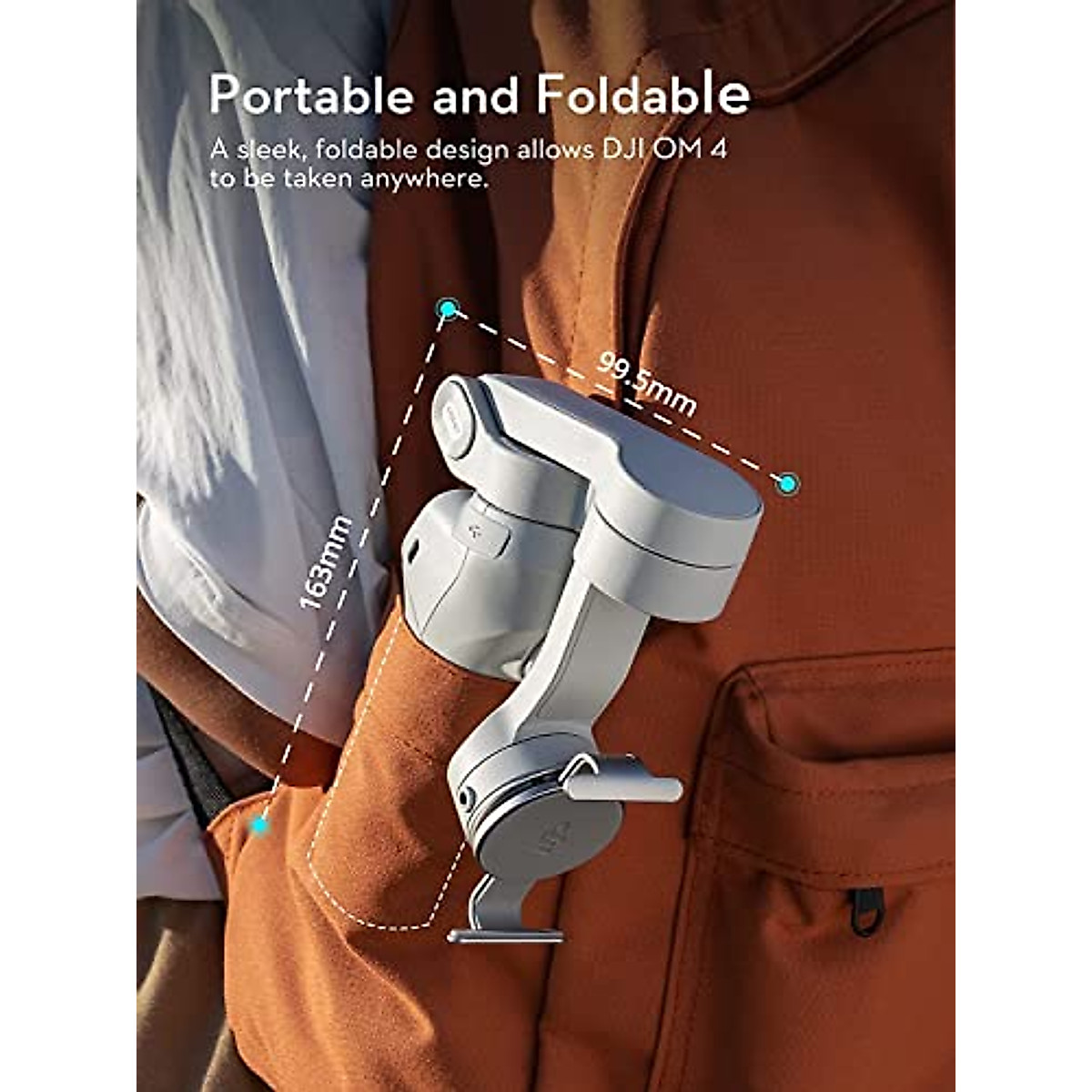 DJI OM 4 SE - 3-Axis Smartphone Gimbal Stabilizer with Tripod, Magnetic Design, Portable and Foldable, ActiveTrack 3.0, Story Mode, Vlogging Stabilizer, YouTube TikTok Video, for Android and iPhone