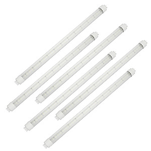 CMLAMPLED 12V DC T8 Led Tube Light 18inch 7W 6500K, F15T8 Florescent Tube Replacement for Automotive RV Marine Boat (6 Packs)