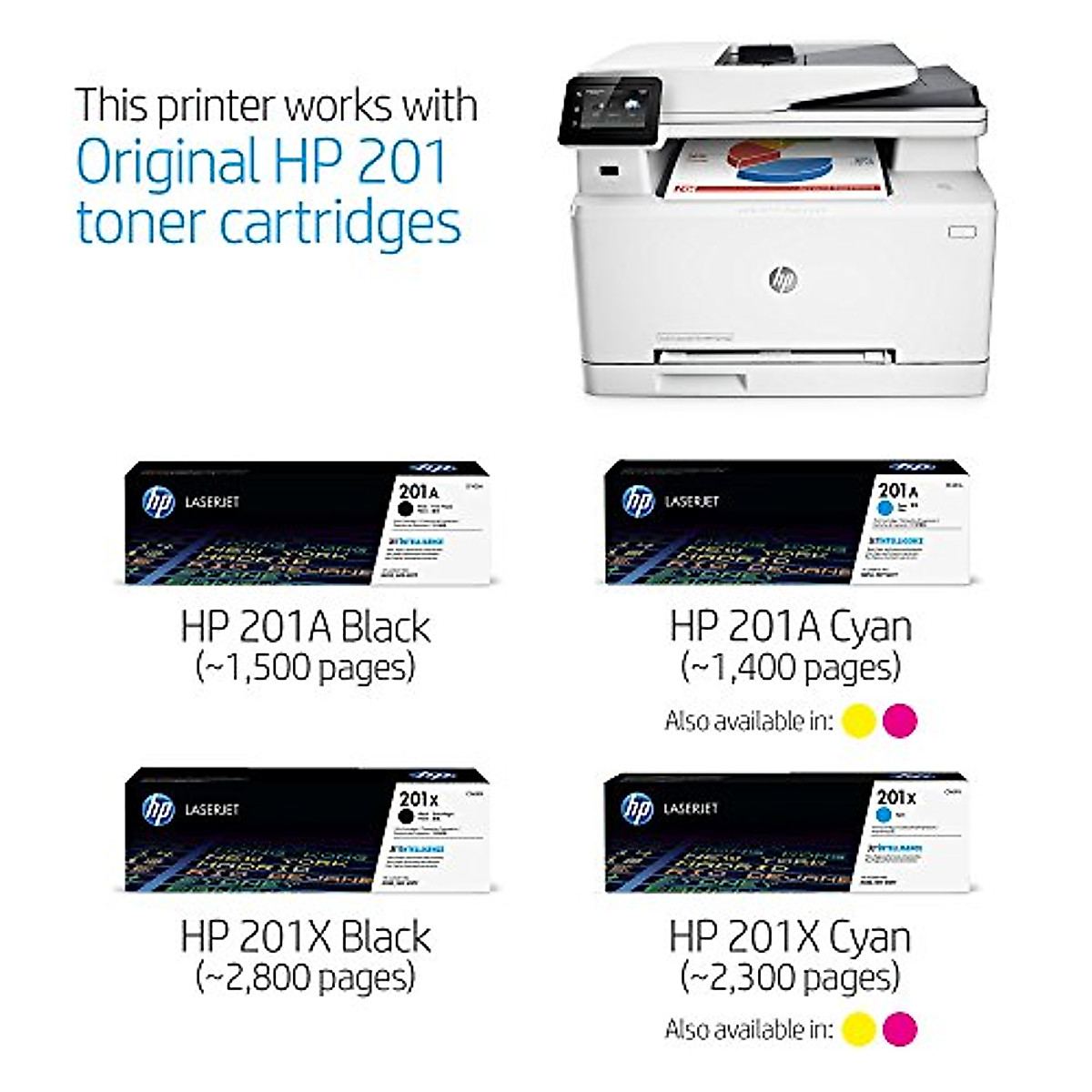 HP LaserJet Pro M277dw Wireless All-in-One Color Printer (Renewed)