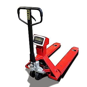PEC Pallet Jack Forklift with Build-in Scale, 5000lbs Capacity Weighing, 48" Standard Fork, Fully Assembled for Heavy-Duty Industrial and Warehouse (Without Printer)
