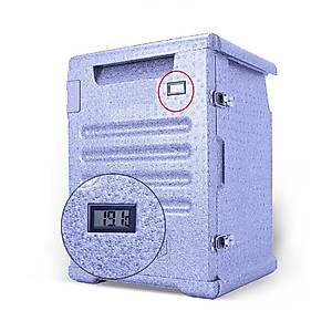 Opaeroo Insert Tray Type Styrofoam Boxes Baking Tray Special Box with Thermometer EPP Foam Insulated Box 49 Liters