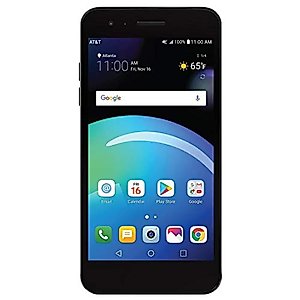 LG Phoenix 4 AT&T Prepaid Smartphone with 16GB, 4G LTE, Android 7.1 OS, 8MP + 5MP Cameras - Black (Renewed)