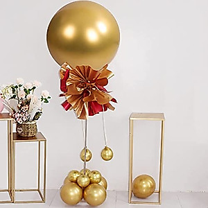 36 inch Gold Metallic Balloons Jumbo Chrome Gold Latex Balloons for Birthday Wedding Party Baby Shower Decoration, 4pcs
