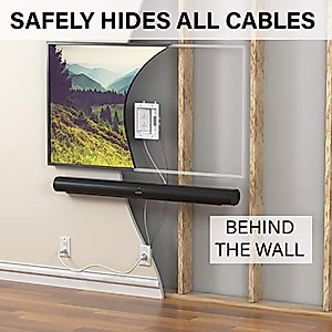 SANUS Ultimate in-Wall Cable Management Kit for Mounted TV & Soundbar - Includes Soundbar & TV Wire Management - Conceals Power, HDMI, Optical, and Low-Voltage Wires Behind Wall Model: WSIWPSB1